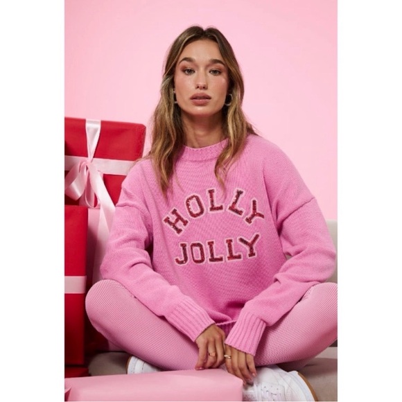 Beach Riot | Sweaters | Beach Riot Gum Drop Callie Sweater Holly Jolly ...